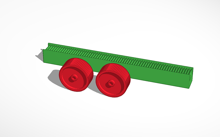 3D design Copy of Rack and pinion - Tinkercad 3D design Copy of Rack and pinion - Tinkercad