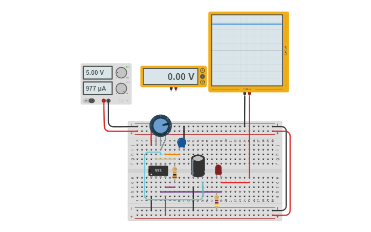 Circuit Design Timer 555 Tinkercad