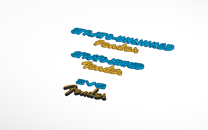 3D design Fender Font - Tinkercad