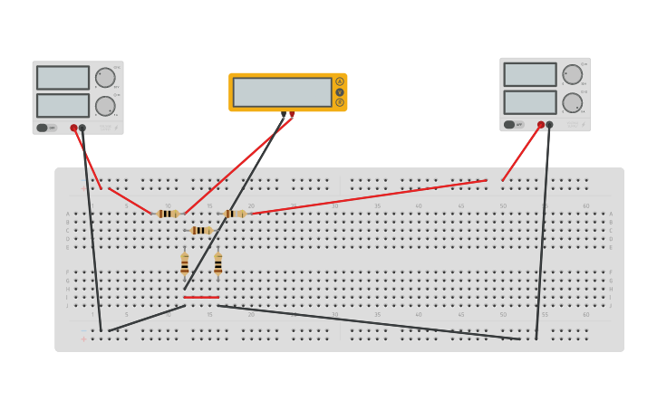 Circuit design Superposition Theorem - Tinkercad