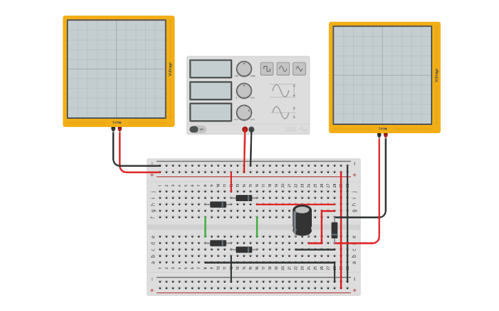 Circuit design Ejercicio 2 - Transformador - Tinkercad