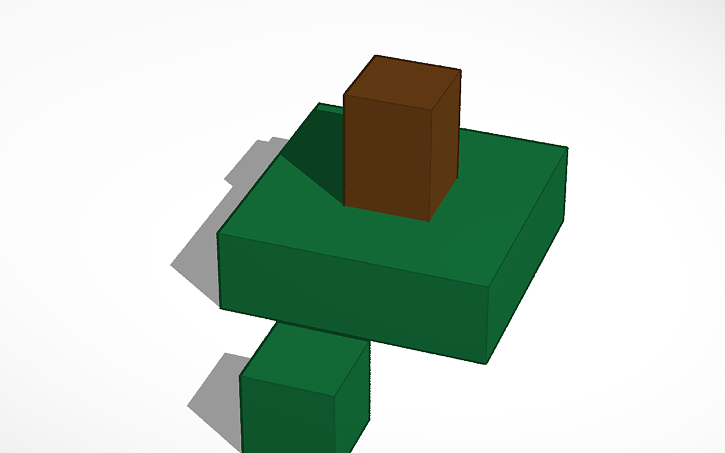 3D design Minecraft tree | Tinkercad