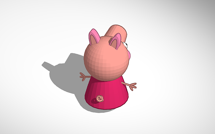 3D design Peppa Pig - Tinkercad