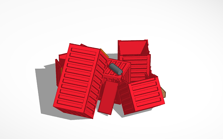3d Design Shipping Container Disaster Tinkercad