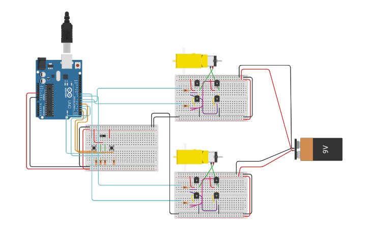 Circuit design PONTE H | Tinkercad