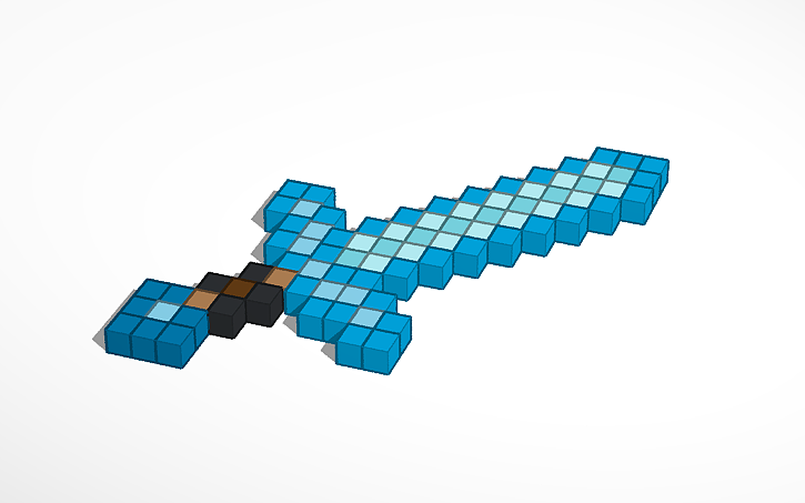 3D design Minecraft sword - Tinkercad