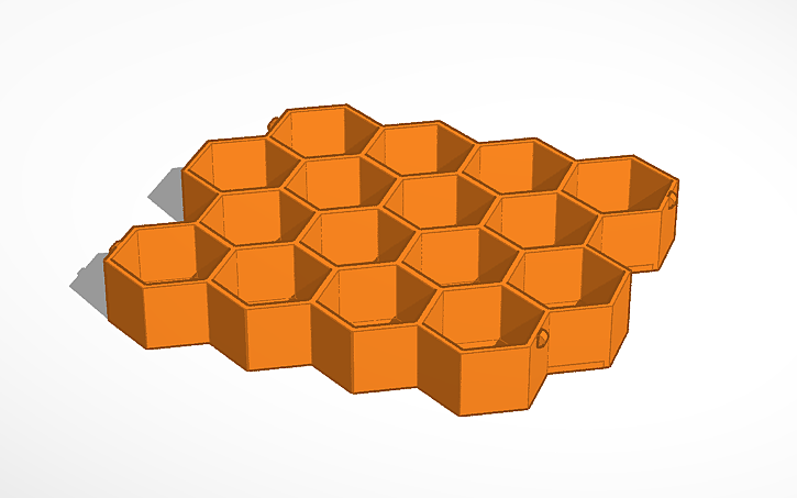 3D design HONEYCOMB STORAGE - Tinkercad