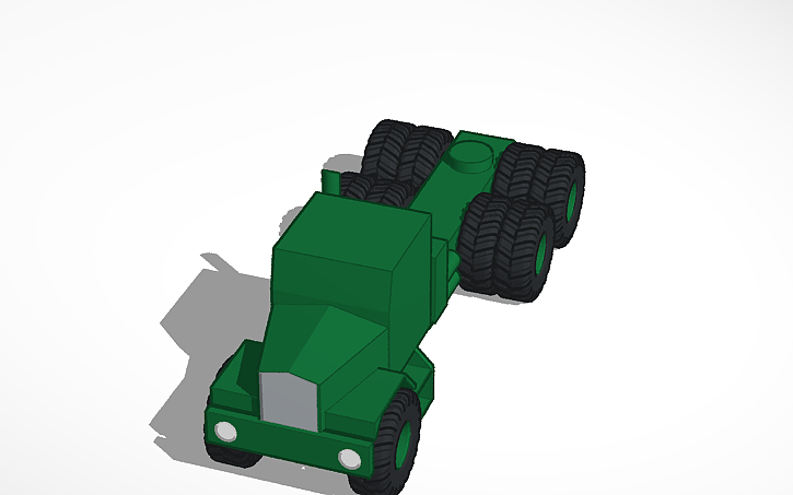 3D design 2021 Kenworth C500 Military Semi Truck - Tinkercad