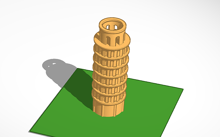 3D design Modelado 3D pam (Torre de pizza) | Tinkercad