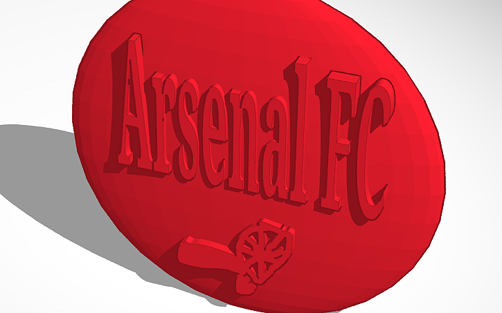 3D design aRSENAL logo ggg | Tinkercad