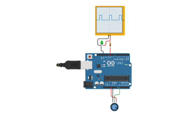 Circuit design Copy of PCA-PWM-out | Tinkercad