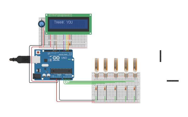 Circuit design flex and lcd | Tinkercad
