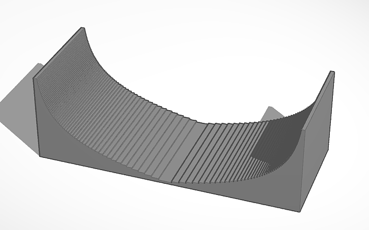 3D design Half pipe - Tinkercad