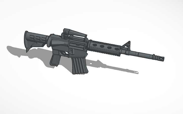3D design Assault Rifle - Tinkercad