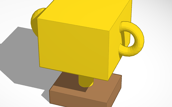 3D design Golden Trophy - Tinkercad