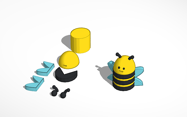 3D design Bee Assembly - Tinkercad
