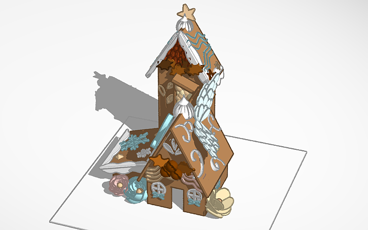 3D design Gingerbread House - Tinkercad