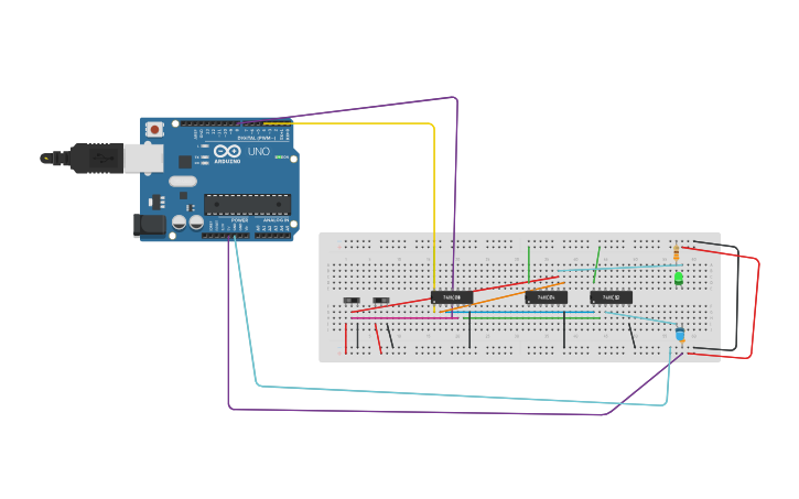 Circuit design Project Multiplexer - Tinkercad