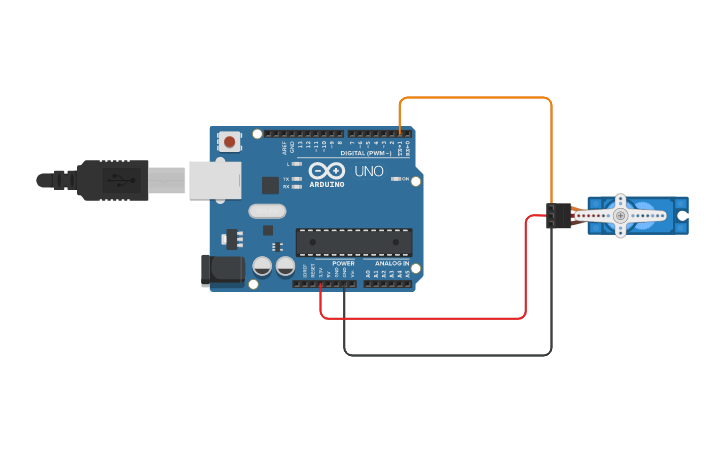Circuit Design Servo Circuit Tinkercad