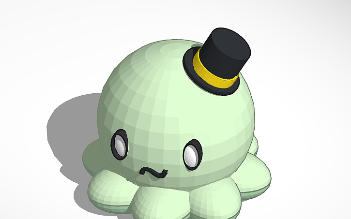 3D design Cute octopus (Tee Turtle) - Tinkercad