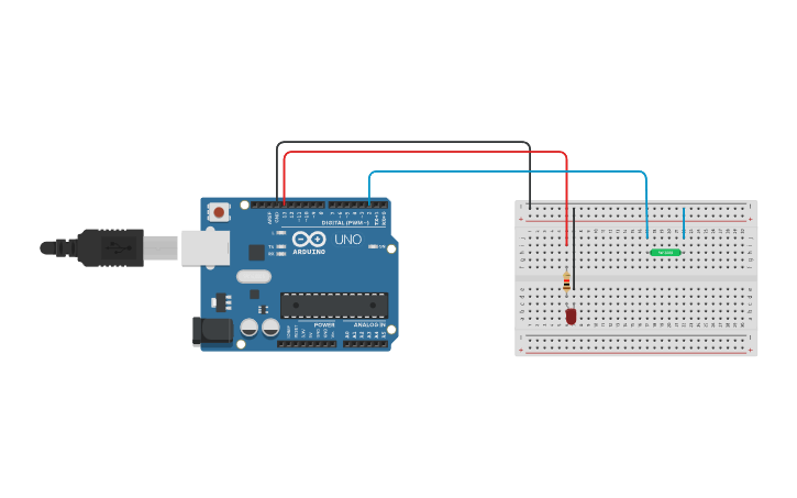 Circuit design Tilt ball switch - Tinkercad