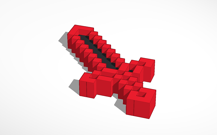 3D design Minecraft Sword - Tinkercad