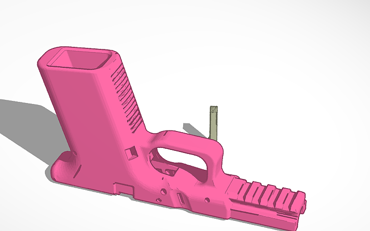 3D design P80 Frame and Mag Release - Tinkercad