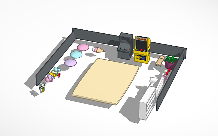 3D design oyun odası/game room - Tinkercad