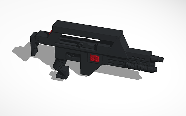 3D design Mini Pulse Rifle w/ shotgun attachment (Aliens) | Tinkercad