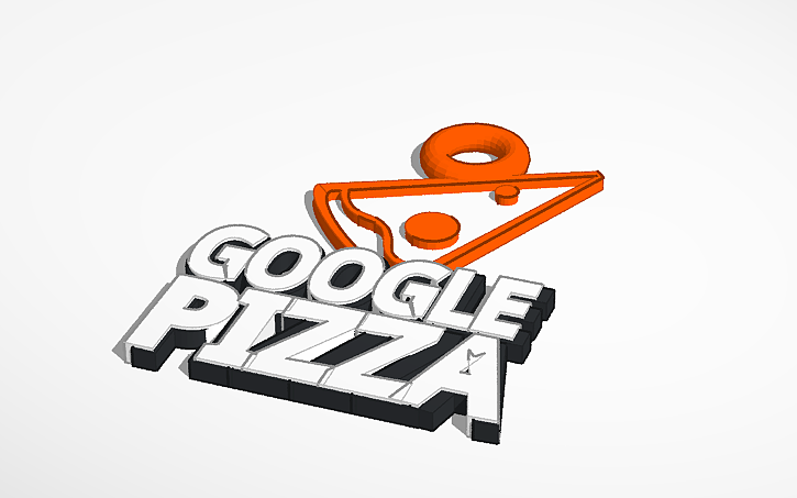 3D design Google Pizza Logo (Updated) - Tinkercad