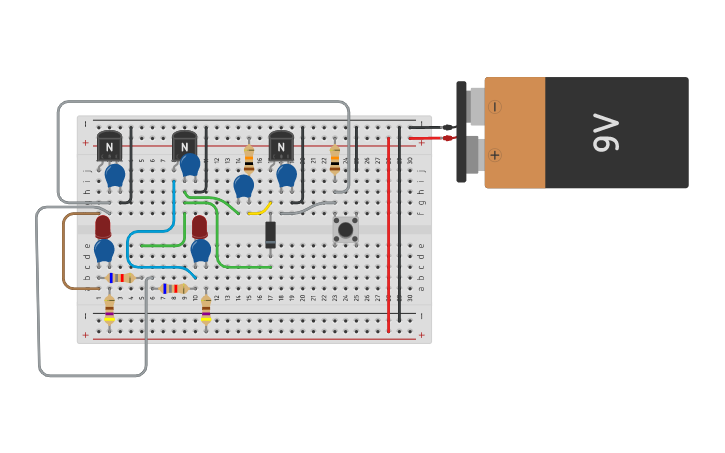 Circuit design Bistable condo | Tinkercad