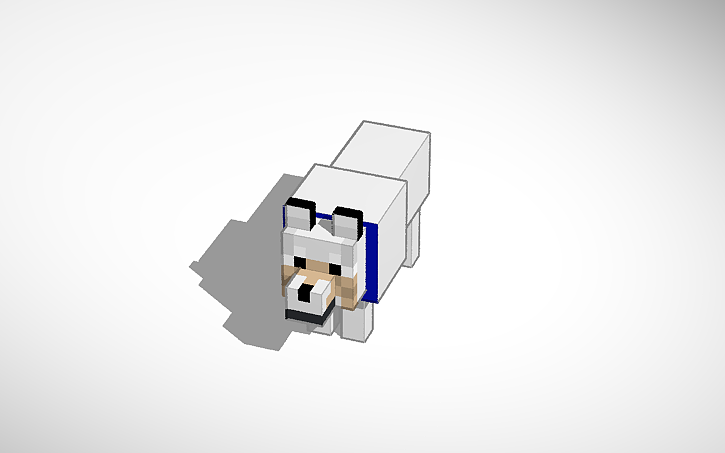 3D design Minecraft Dog - Tinkercad