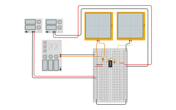 Circuit design Inverted Amplification | Tinkercad