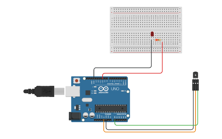 Circuit design Heart Rate Monitor - Project 1 - Tinkercad