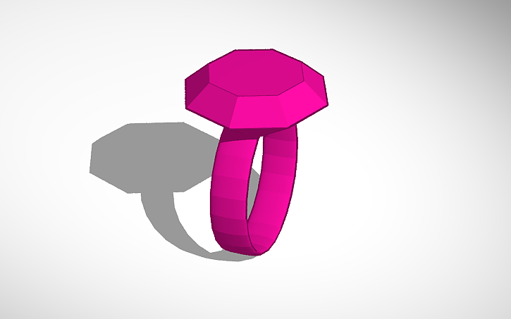 3D design pink ring | Tinkercad