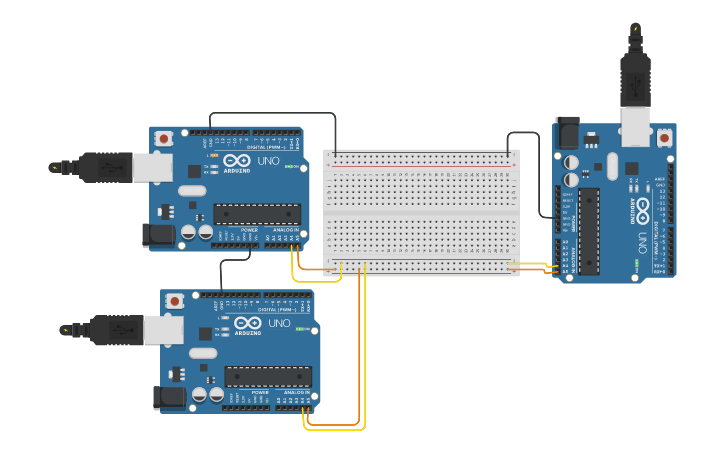 Circuit design I2C Task #1.1 | Tinkercad