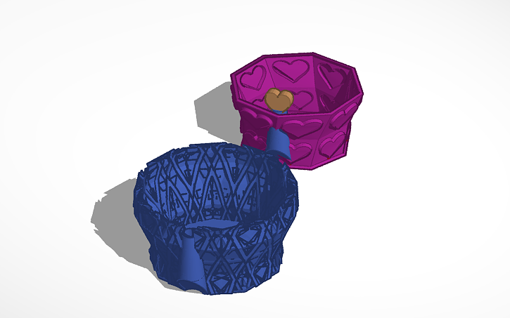 3D design Heart LED Planter | Tinkercad