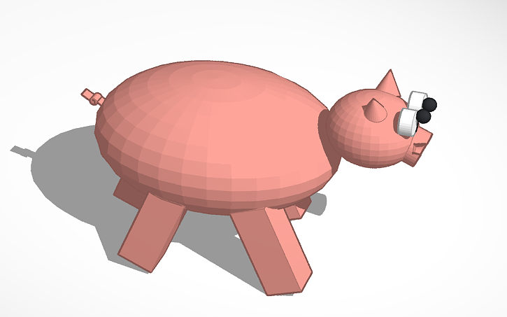 3D design pig - Tinkercad