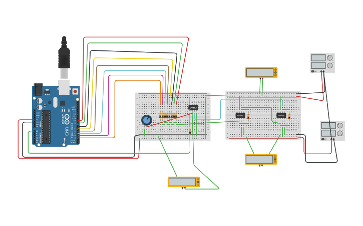 Circuit design ADC | Tinkercad