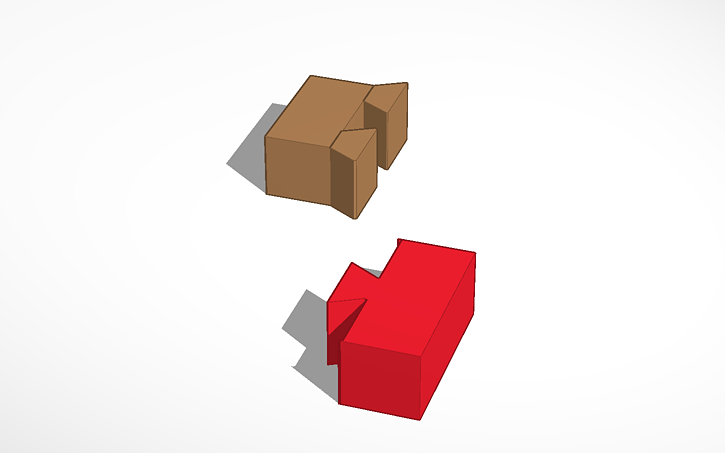 3D design Dove tail joint - Tinkercad