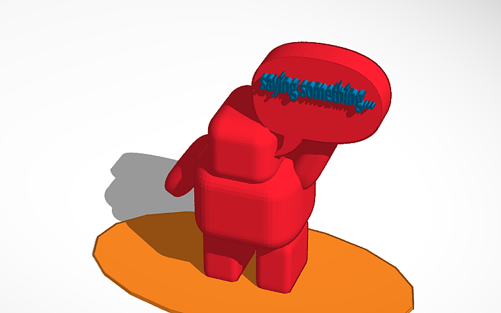 3D design person saying something - Tinkercad