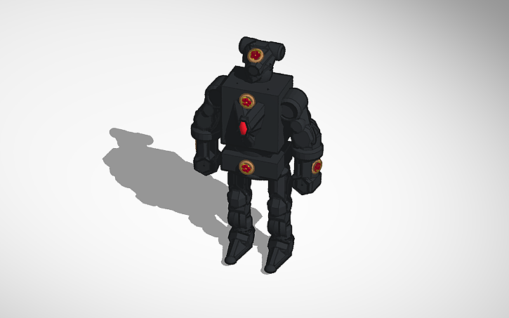 3D design (NON-GTRP) PIZZA Bot Humanoid Mecha - Tinkercad