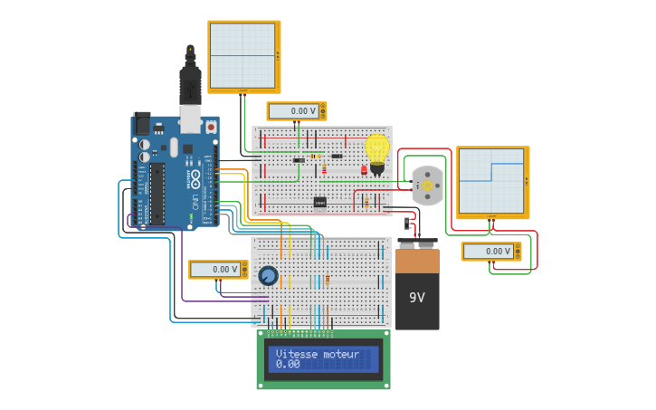Circuit design Hacheur série - Tinkercad