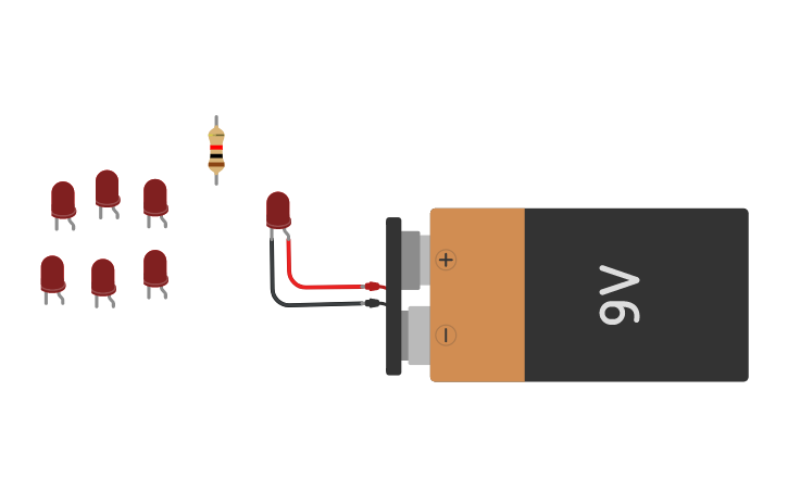 Circuit design შუქდიოდი - Tinkercad