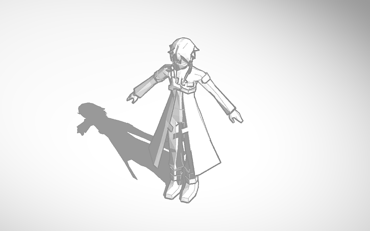 3D design ANIME KIRITO SAO - Tinkercad