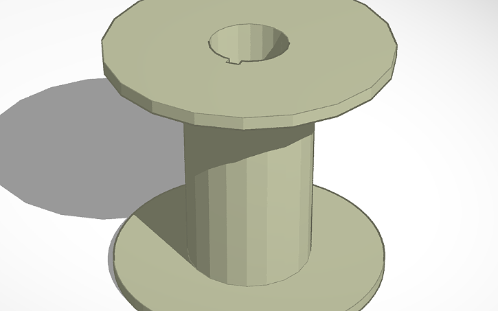 3D design sewing spool - Tinkercad