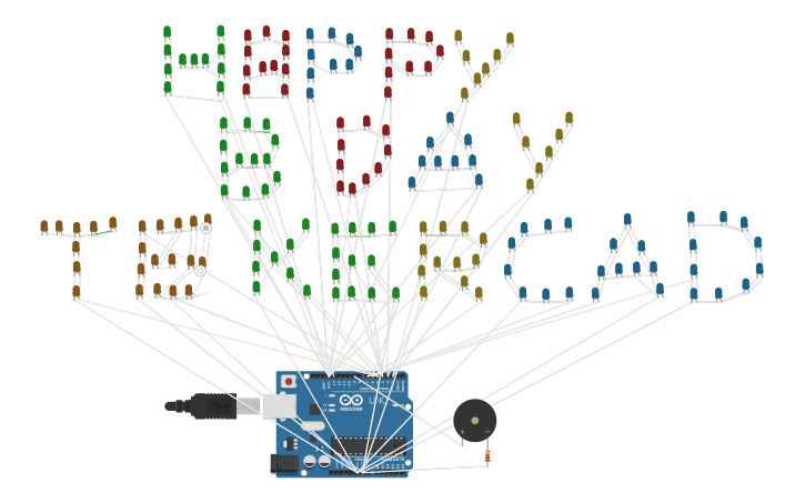 Circuit design Happy Birthday TINKERCAD!!!!! - Tinkercad