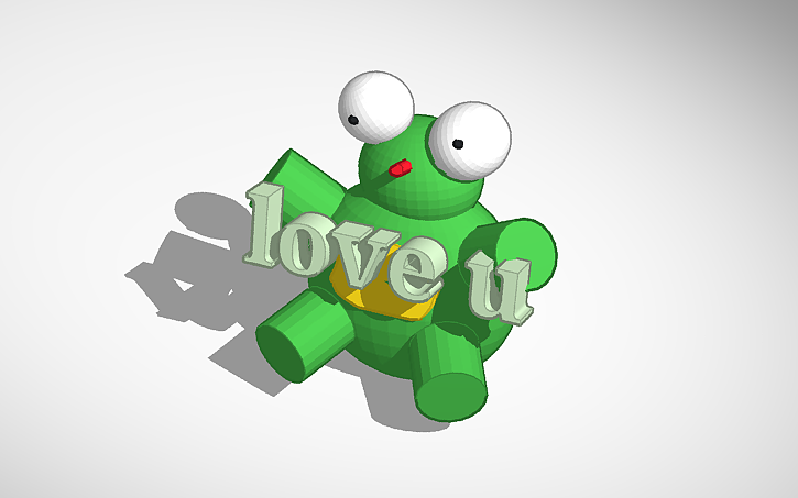 3D design frog for pulsh comp LOL!!! 🤣 - Tinkercad