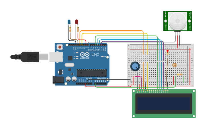 Circuit design Lampu otomatis - Tinkercad Circuit design Lampu otomatis - Tinkercad