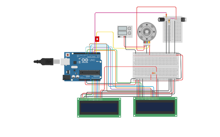 Circuit design Sistema de Control | Tinkercad